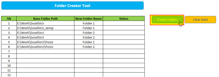 Excel Vba Tool To Create Folders