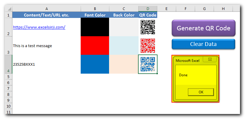 Qr Code Generator Tool In Excel Create Free Qr Code Easy