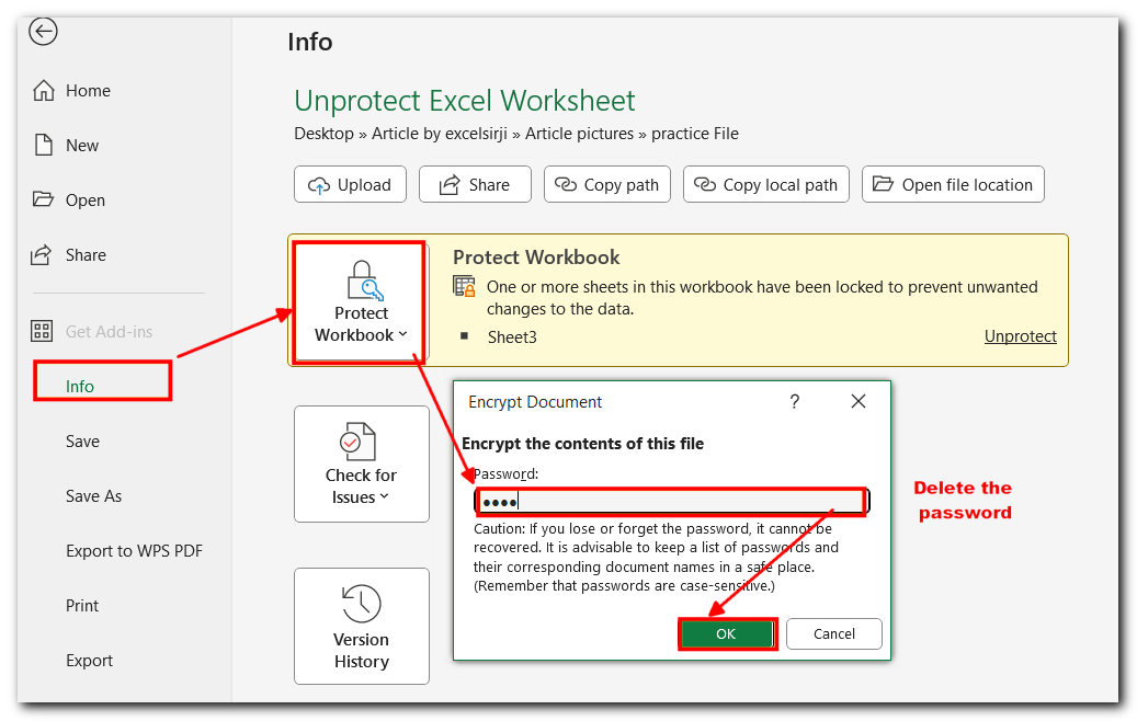 ExcelSirJi | Unprotect Excel Worksheet - 4 Easy Methods ExcelSirJi | Unprotect Excel Worksheet - 4 Easy Methods